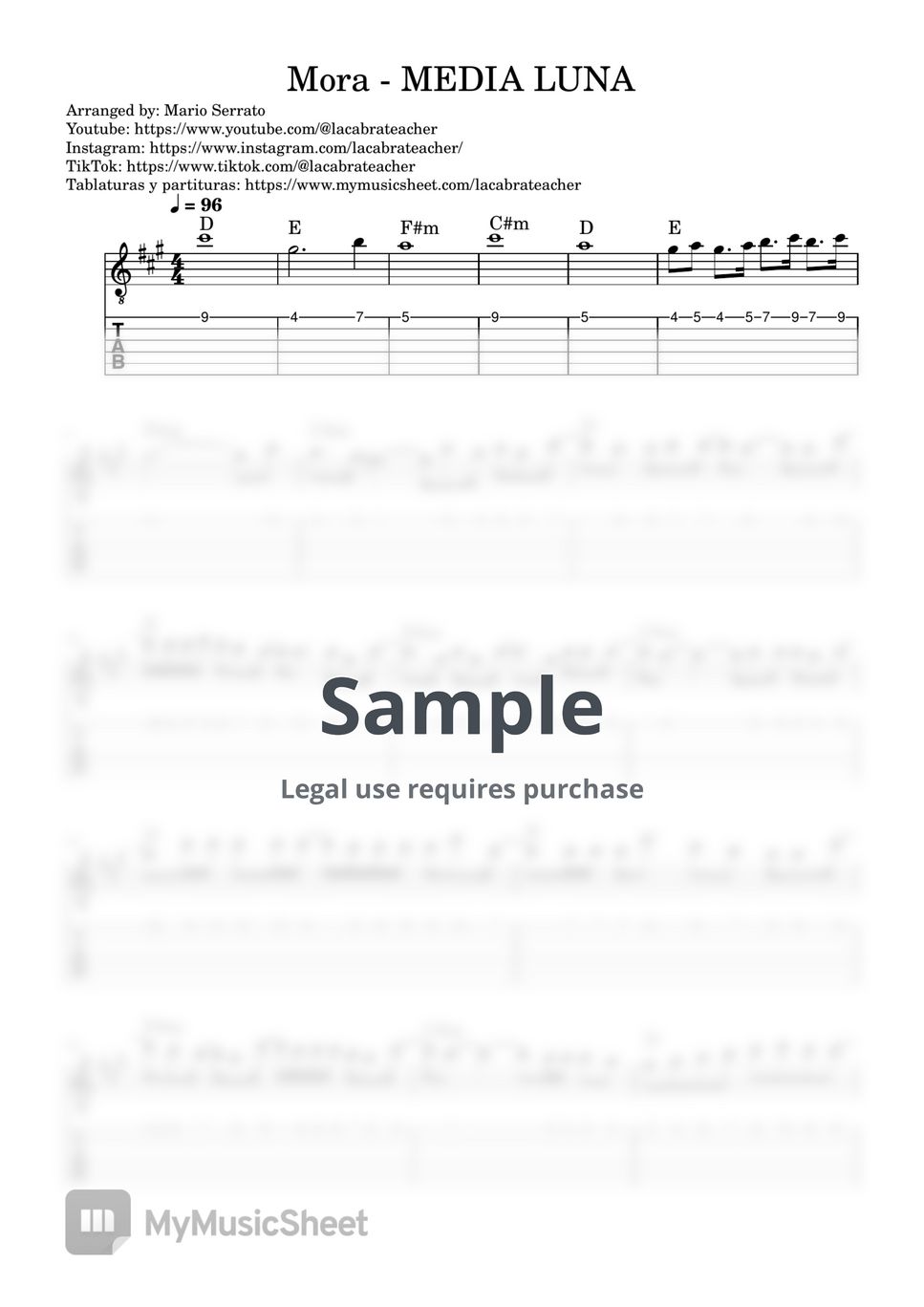 Mora - MEDIA LUNA Sheets by Mario Serrato