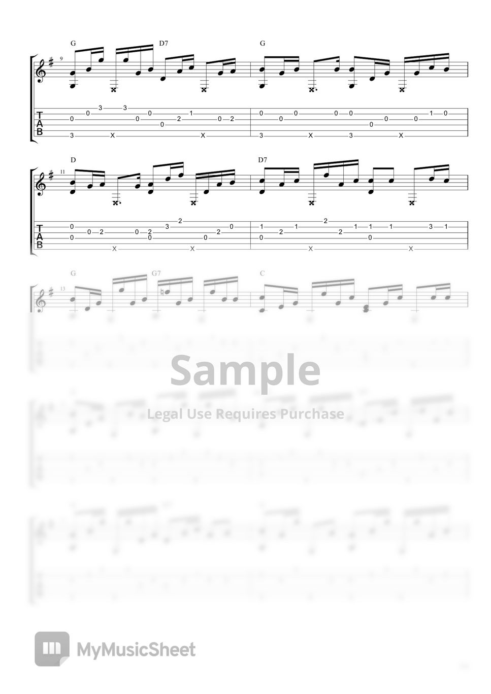 쉬운기타타브악보 찬송가 151장 만왕의 왕 내 주께서 퍼커시브 Sheets By Daniel K