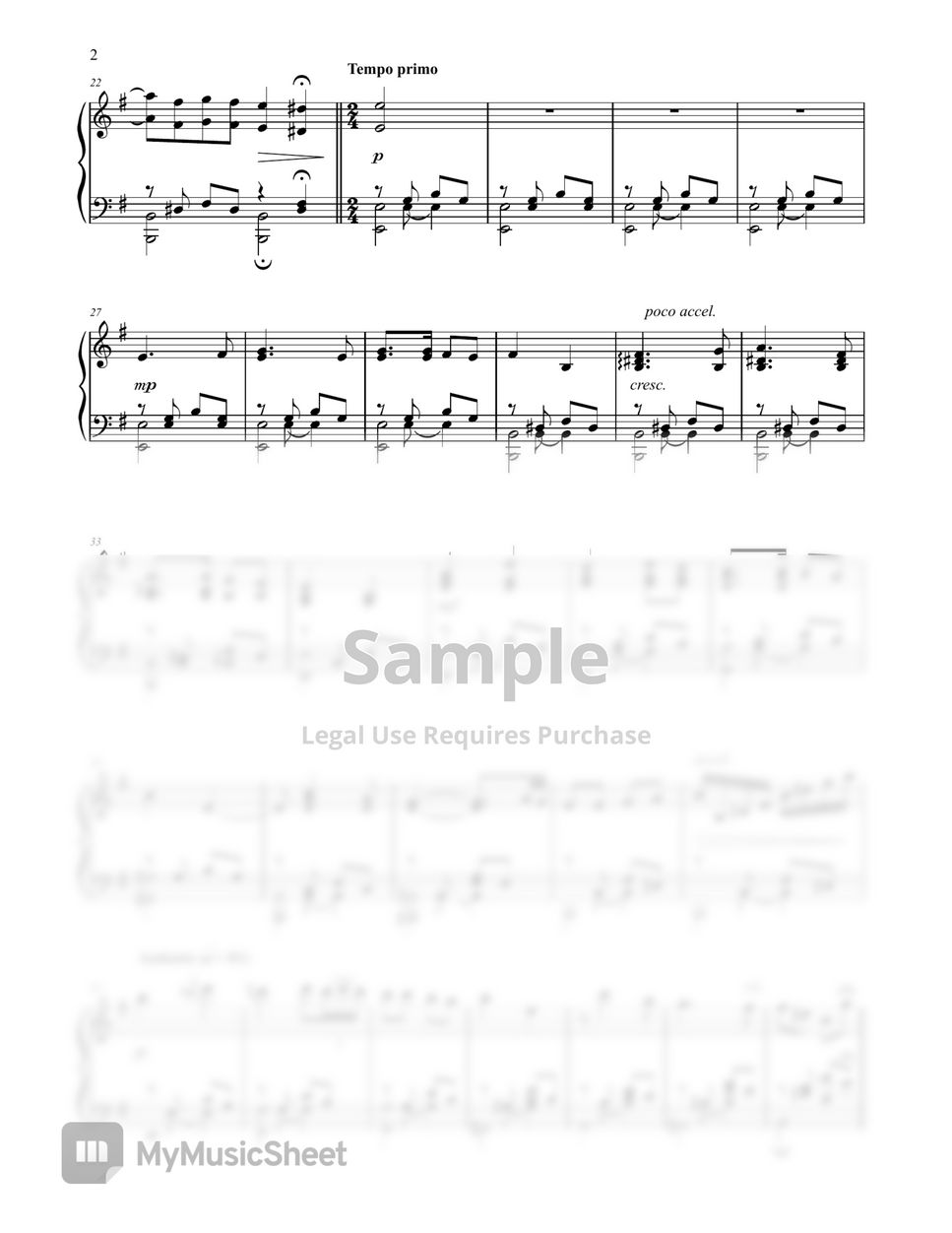 Katyusha (Dark Version) Sheet Music by PianoDeuss