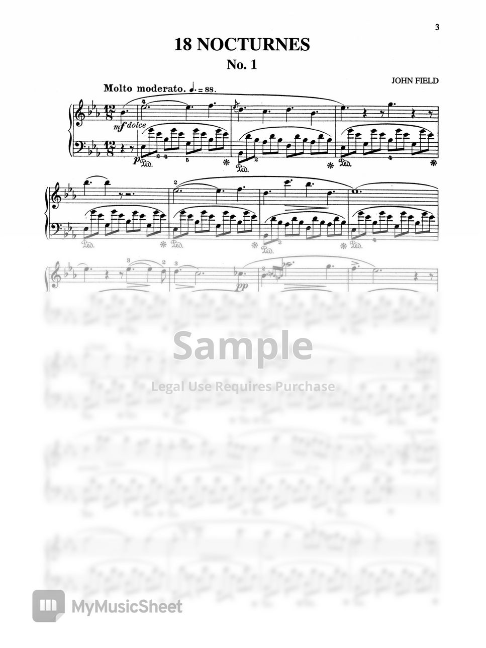 John Field - Nocturne Es dur Sheets by hemsachamnhac