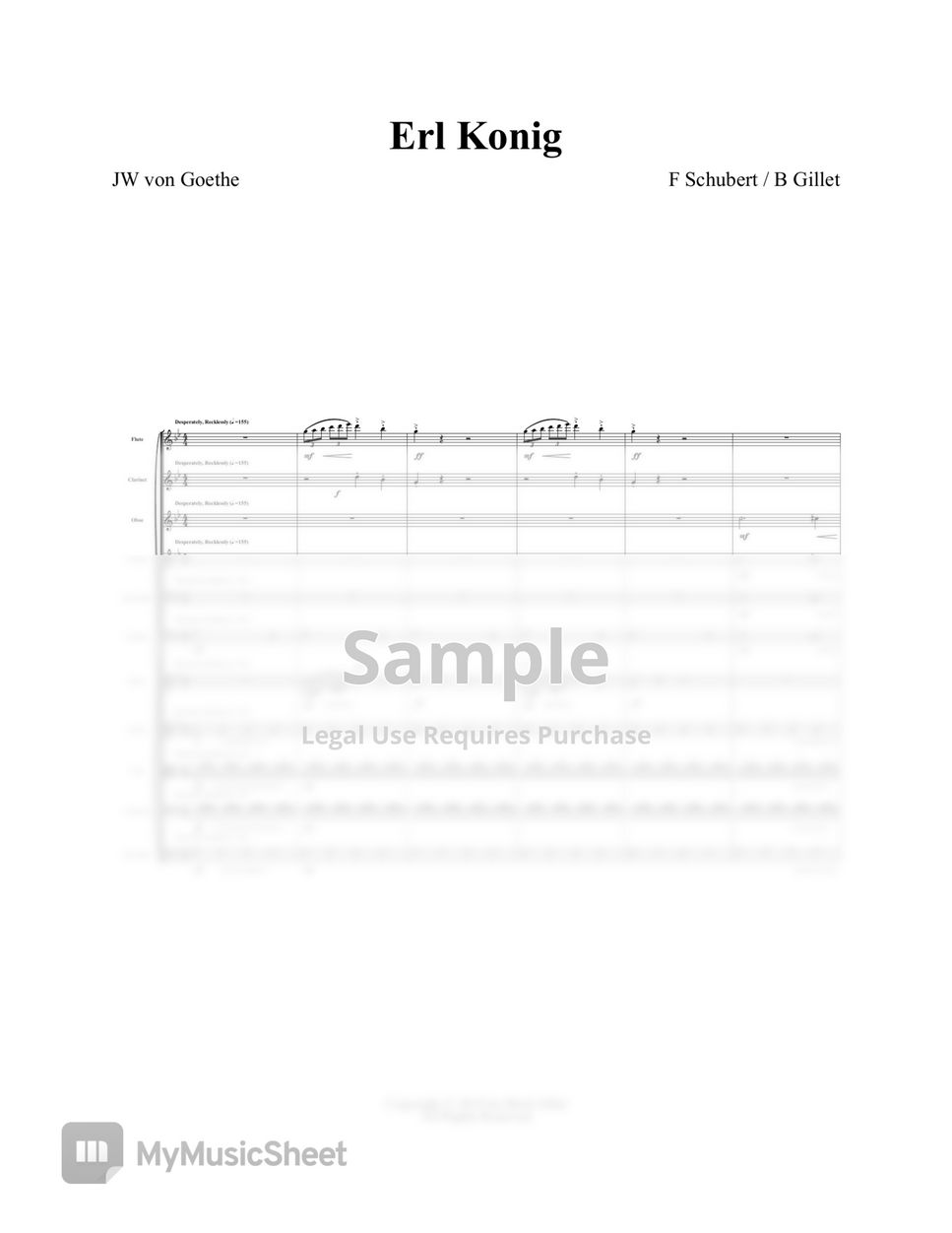 Franz Schubert - Erl Koenig (Arranged for Chamber Orchestra) Sheets by ...