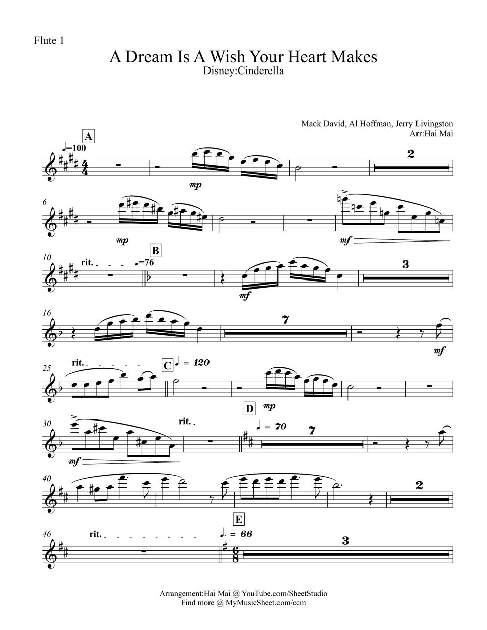 Jerry Livingston - A Dream Is A Wish Your Heart Makes for Orchestra ...