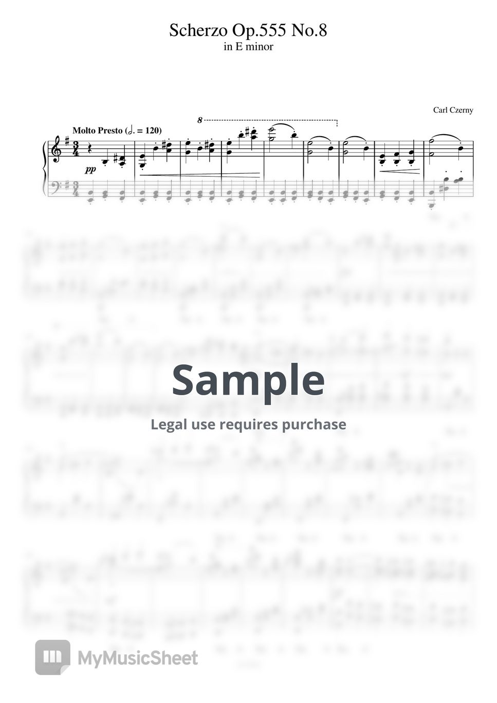 C. Czerny - Scherzo Op.555 No.8 Sheets by JUNPIN