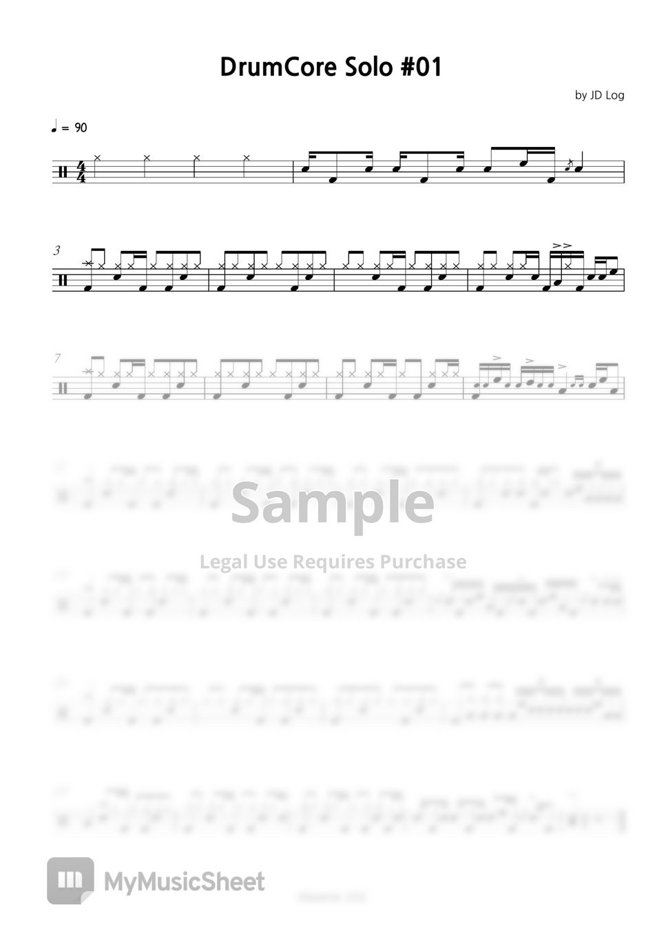 Drumcore - DrumCore Solo #1 Partitura