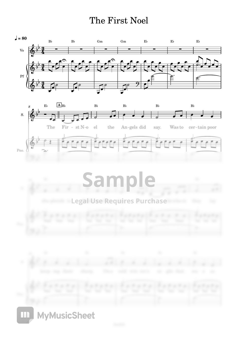 The first Noel (The first Noel) Sheet Music by AsukA818