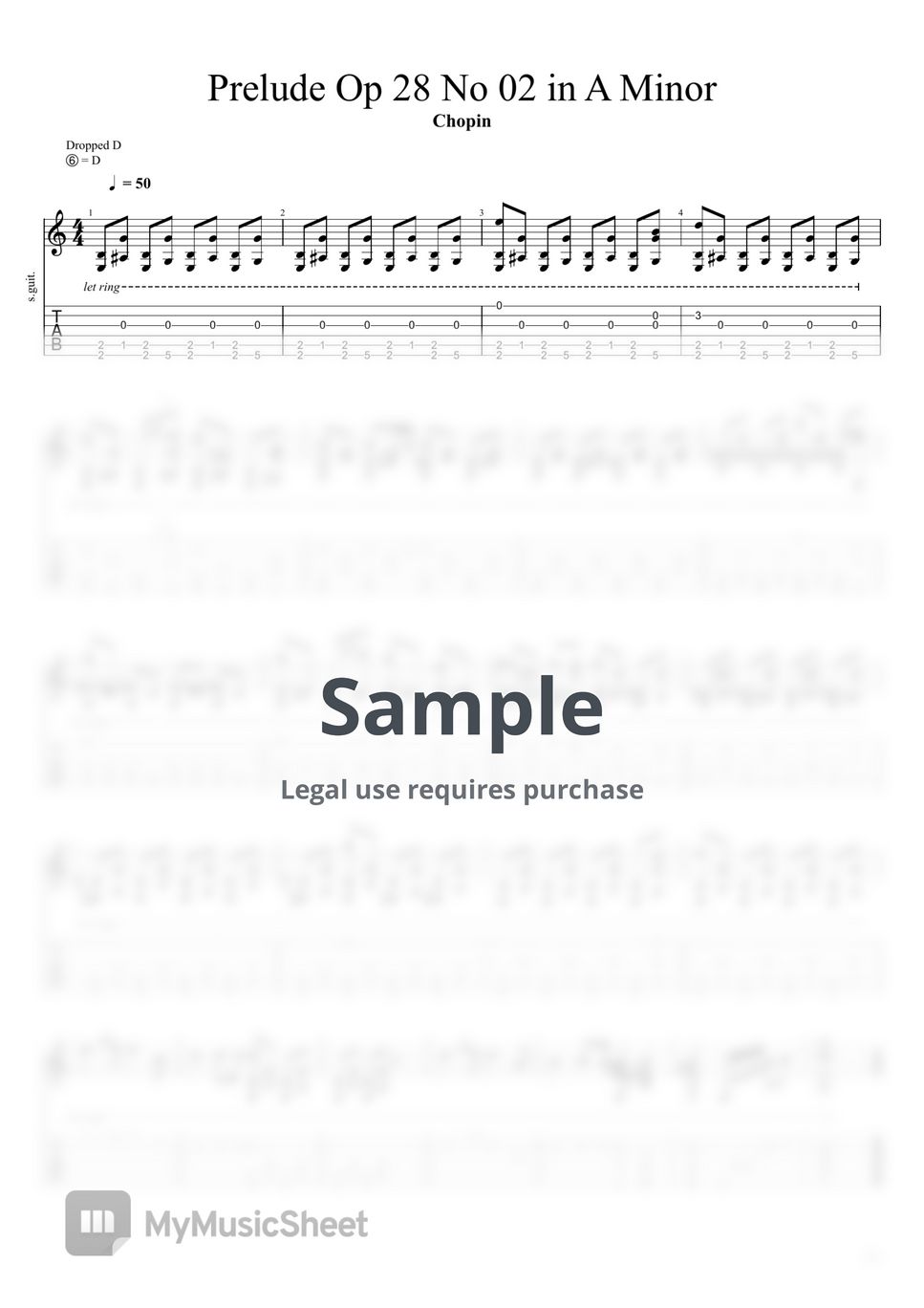 Chopin - Prelude Op 28 No 2 in A minor 악보 by Nico Music