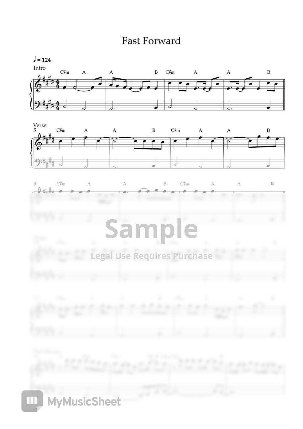 JEON SOMI - FASt FORWARD (EASY PIANO SHEET) โน้ตเพลง by Pianella Piano