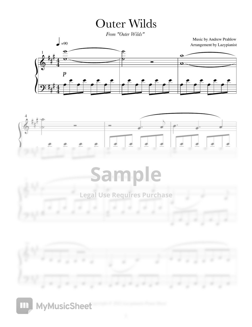 Andrew Prahlow - Outer Wilds Sheet Music by Lazypianist