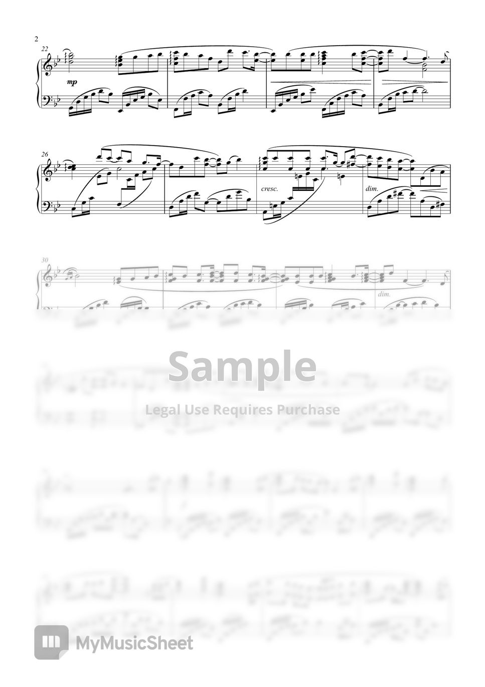 Hikaru No Go - Get Over Sheet Music by SLSMusic