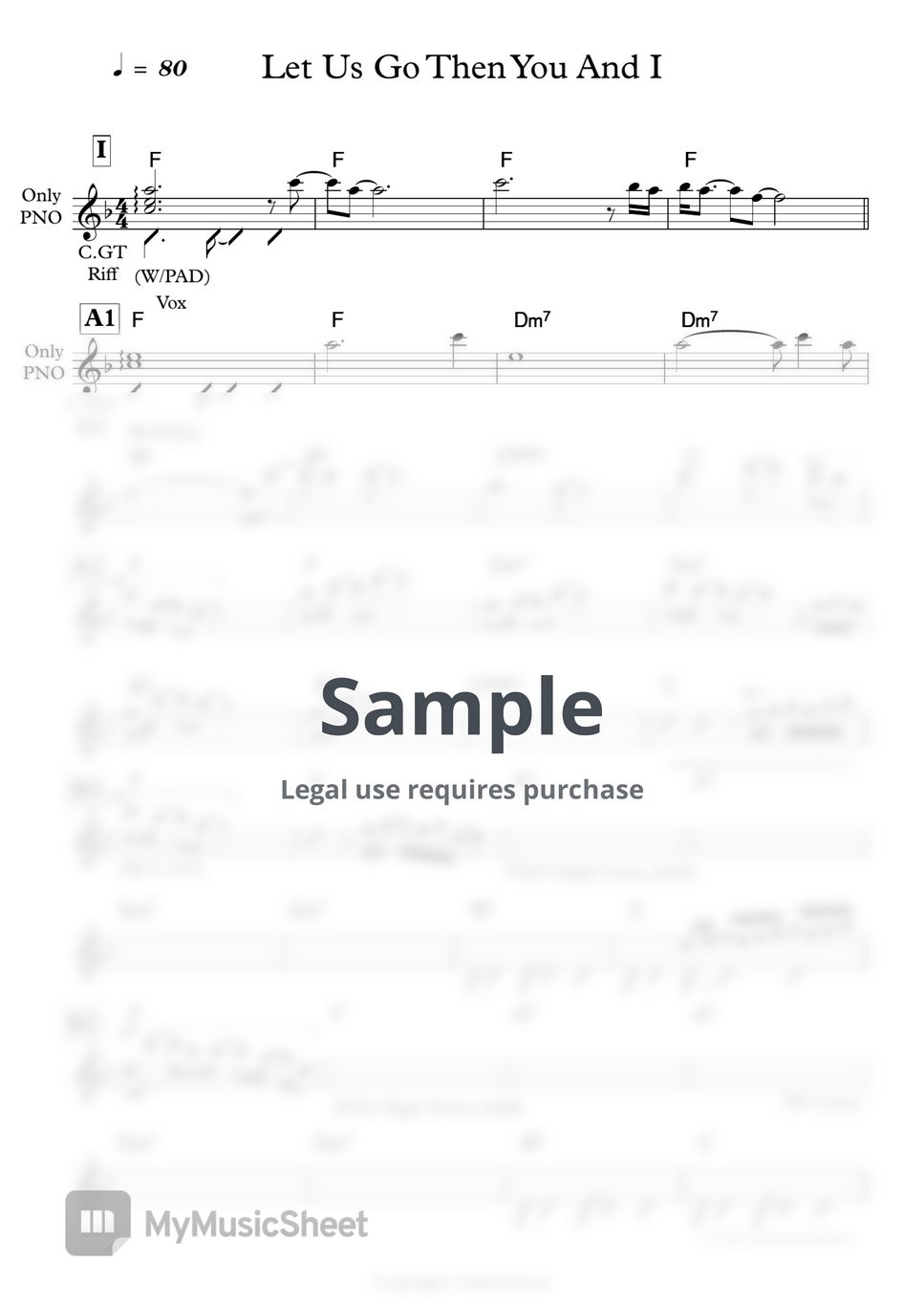 Serrini - Let Us Go Then You And I Tab + 1staff by edward8561