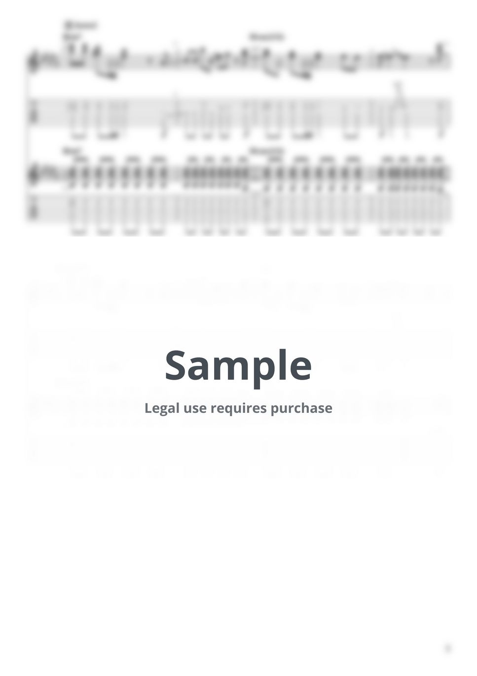 Tatsuya Kitani - Scar (Lead & Backing Set) Sheet Music by Kazuki