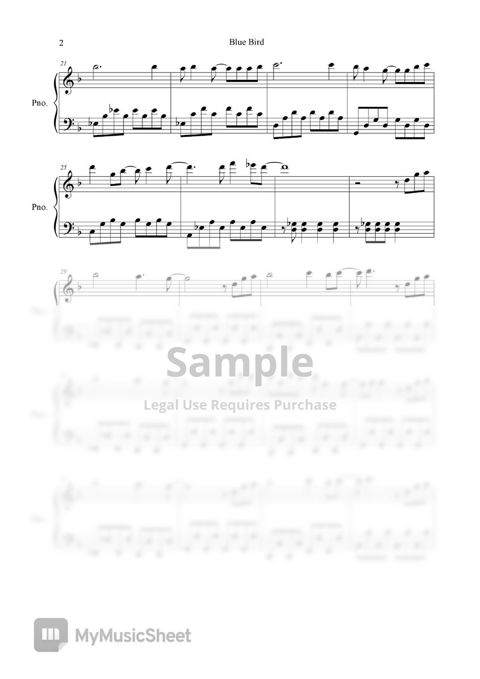Naruto OP - Blue Bird (EASY Piano) Sheet Music by freestyle pianoman