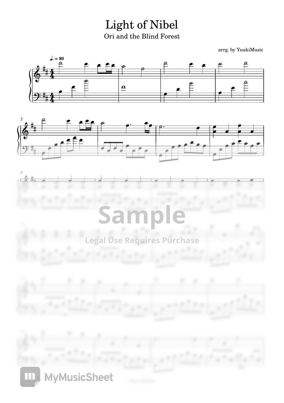 Ori And The Blind Forest - Light Of Nibel Sheet Music by YuukiMusic