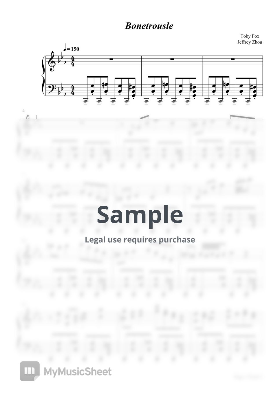 Toby Fox - Bonetrousle (Undertale OST) Sheet Music by dogemusic