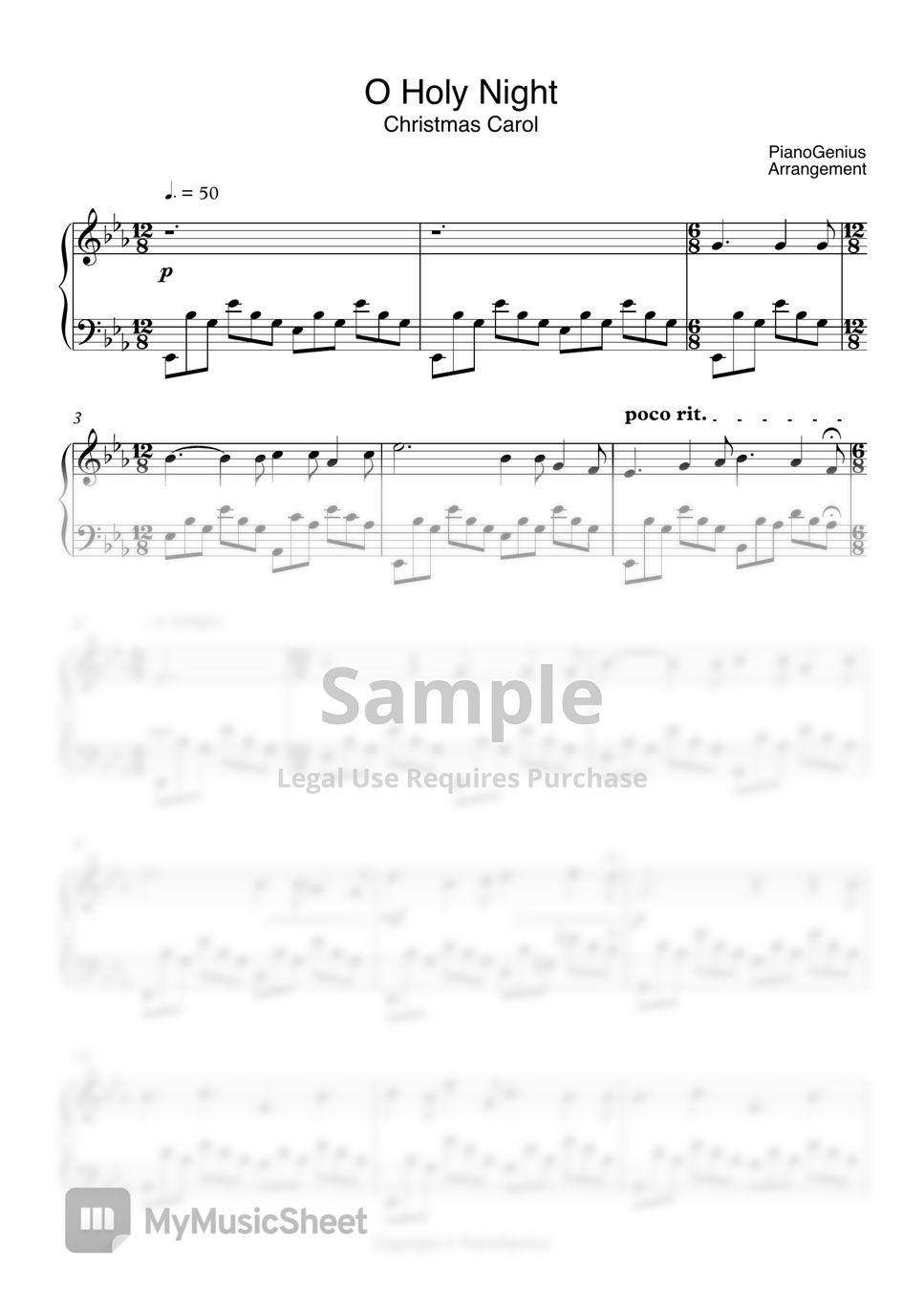 Adolphe Adam - O Holy Night Sheet Music by PianoGenius