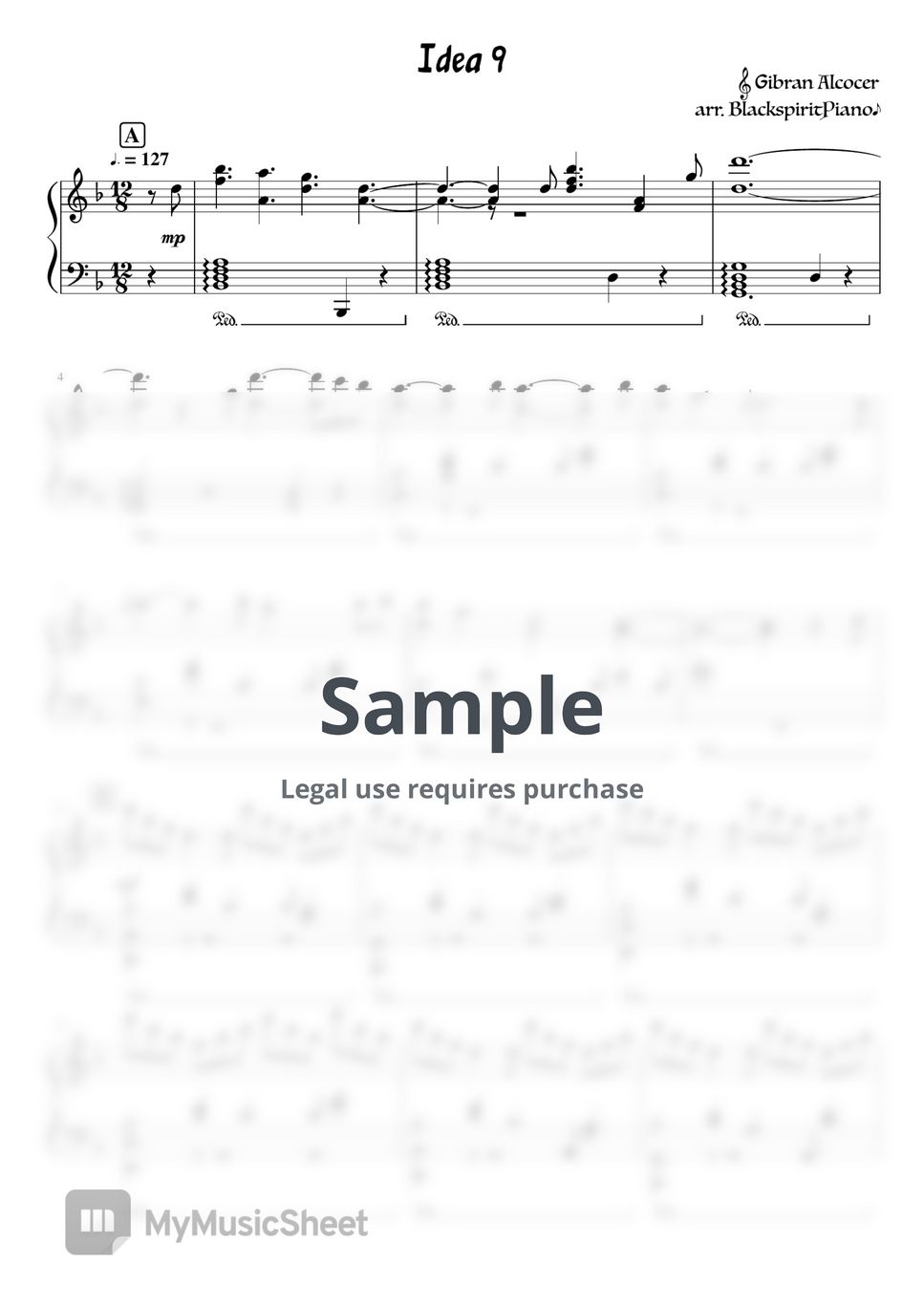 Gibran Alcocer - Idea 9 악보 by BlackspiritPiano