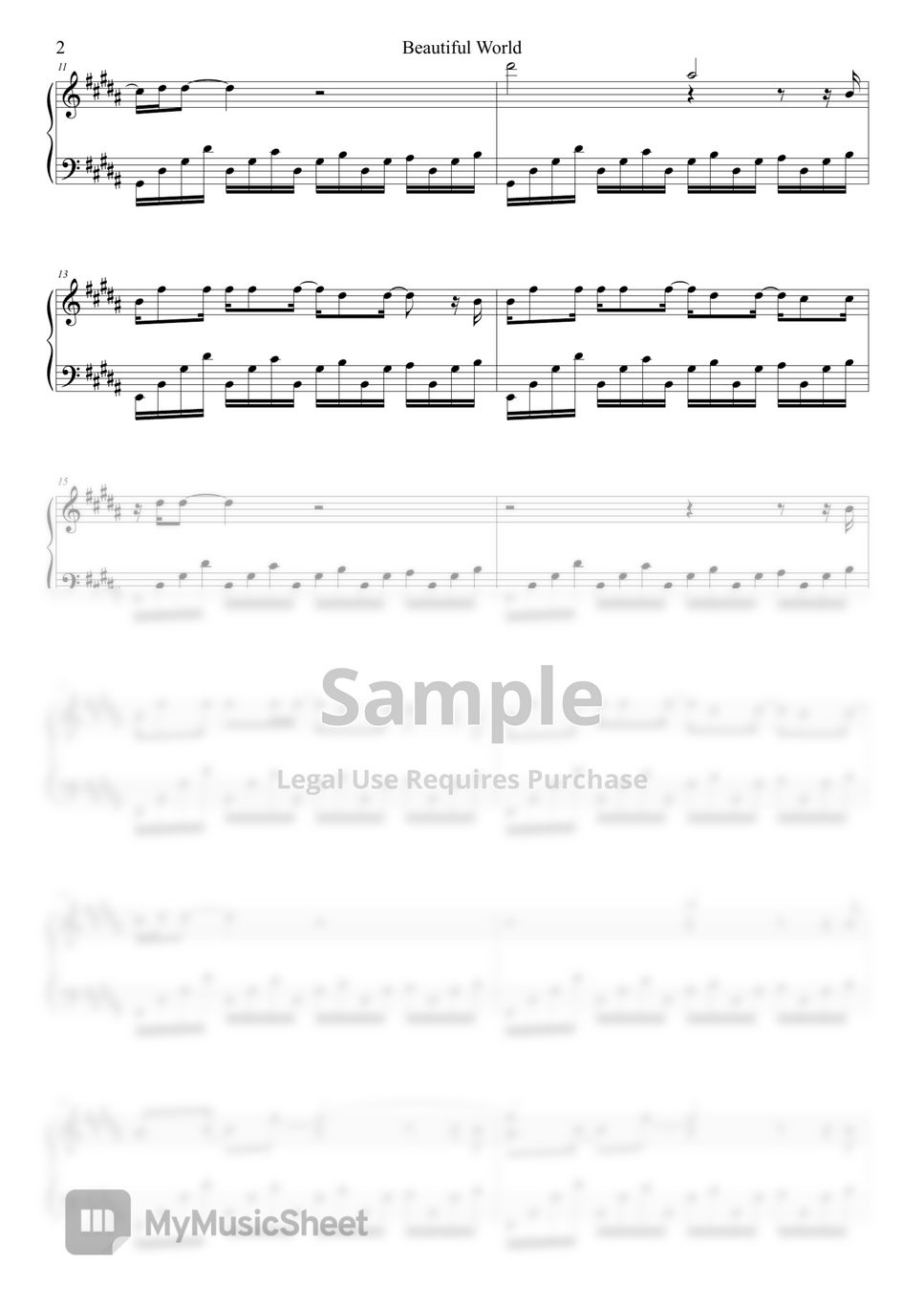 Parannoul - Beautiful World Sheets by ofbt