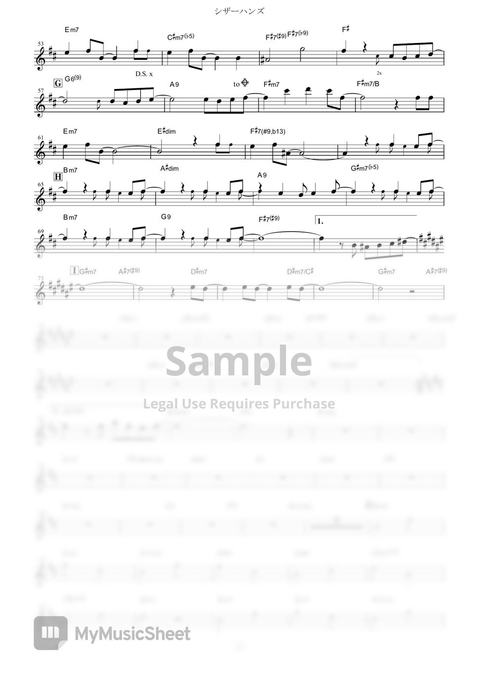 Nem - Scissorhands (in Eb) Sheet by Hatsune Miku