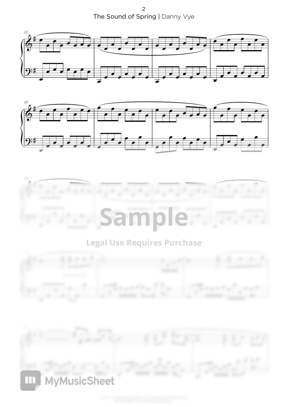 Danny Vye - The Sound of Spring 乐谱