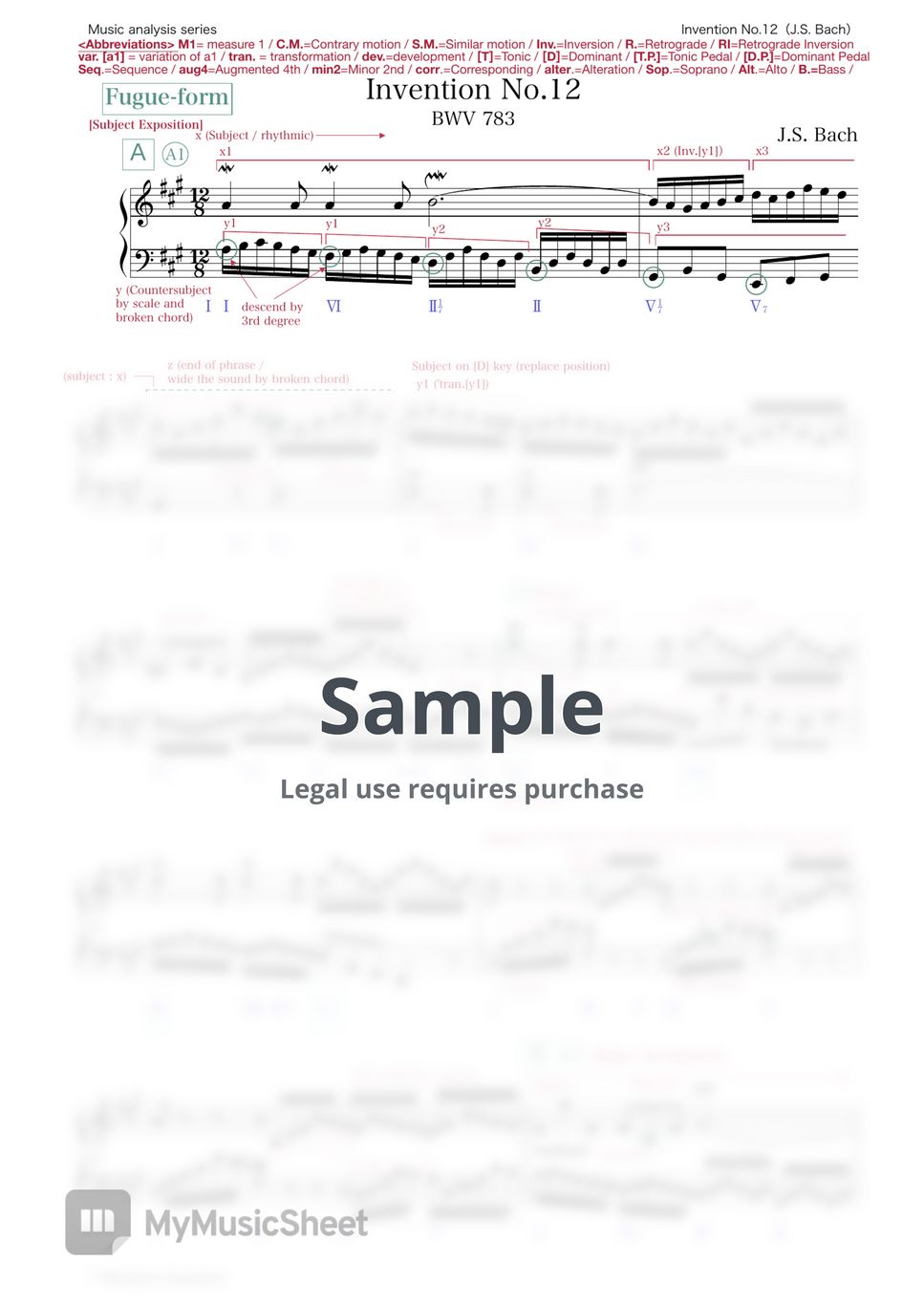 J.S.Bach - Bach: Two-Part Invention No.12 in A major BWV 783 (music analysis) (Musical Analysis ...