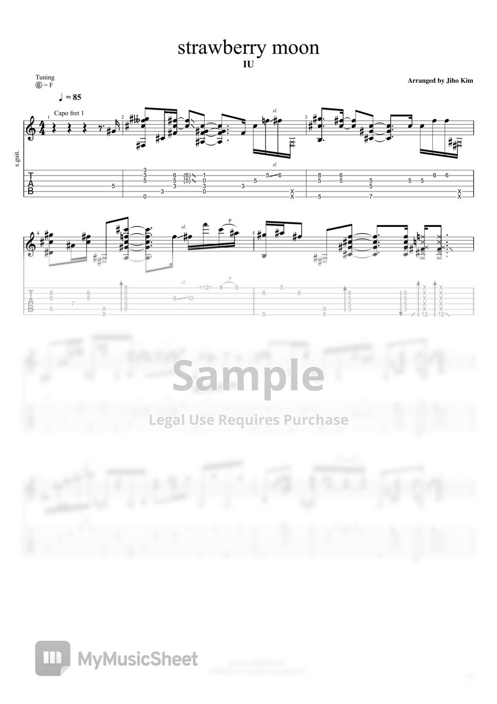 아이유 (IU) - strawberry moon Tab + 1staff by Jiho Kim