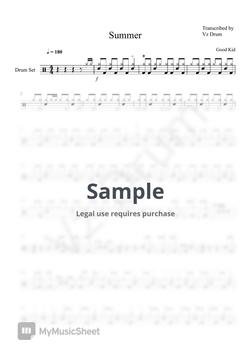 Good Kid - Summer Sheets by Vz Drum