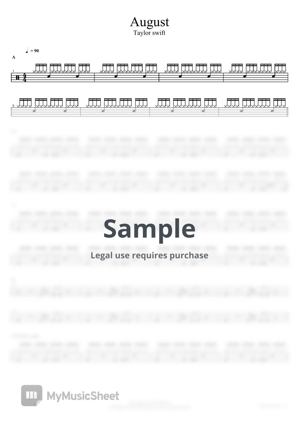 Taylor swift - August Sheets by COPYDRUM