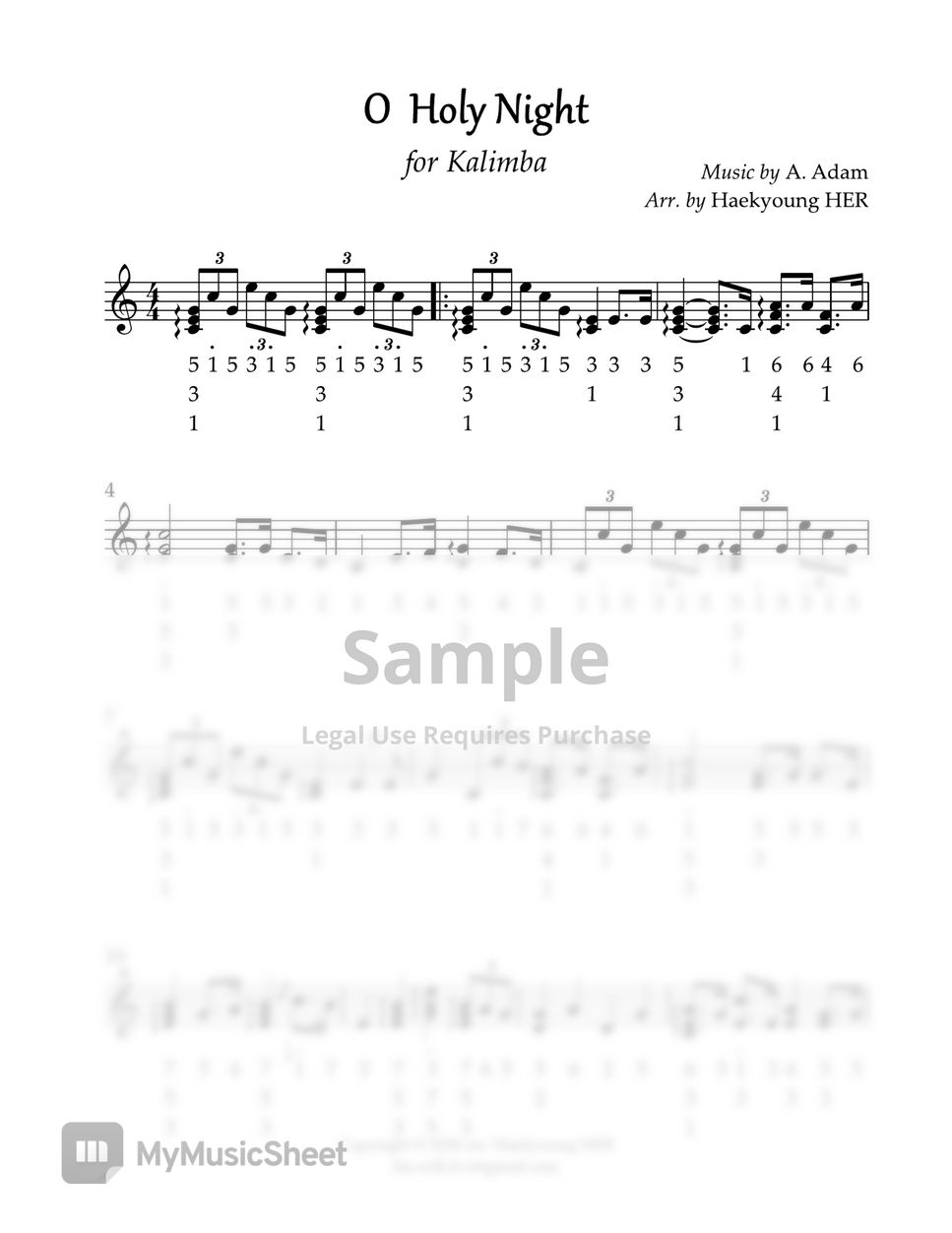 A. Adams - O Holy Night (CMD) Sheets by Haekyoung HER