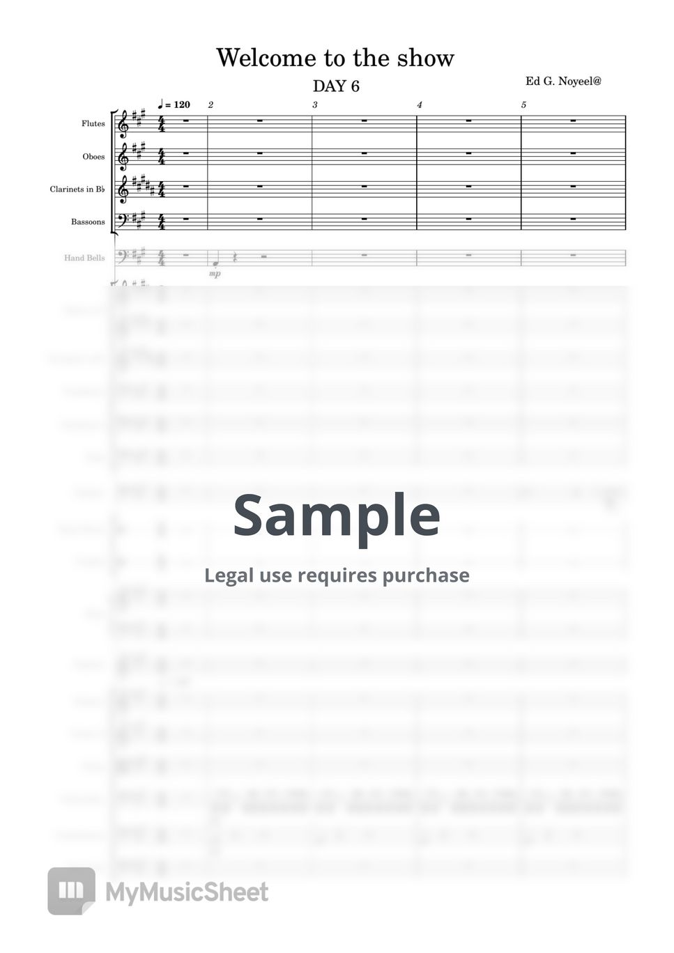 DAY6 - Welcome to the show Sheet Music by Ed G.Noyeel