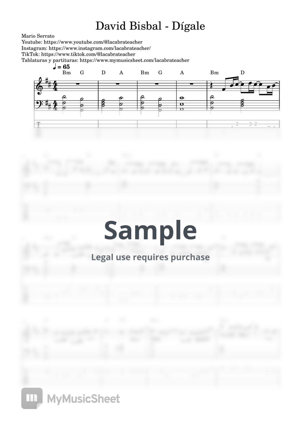 David Bisbal - Dígale Hoja by Mario Serrato