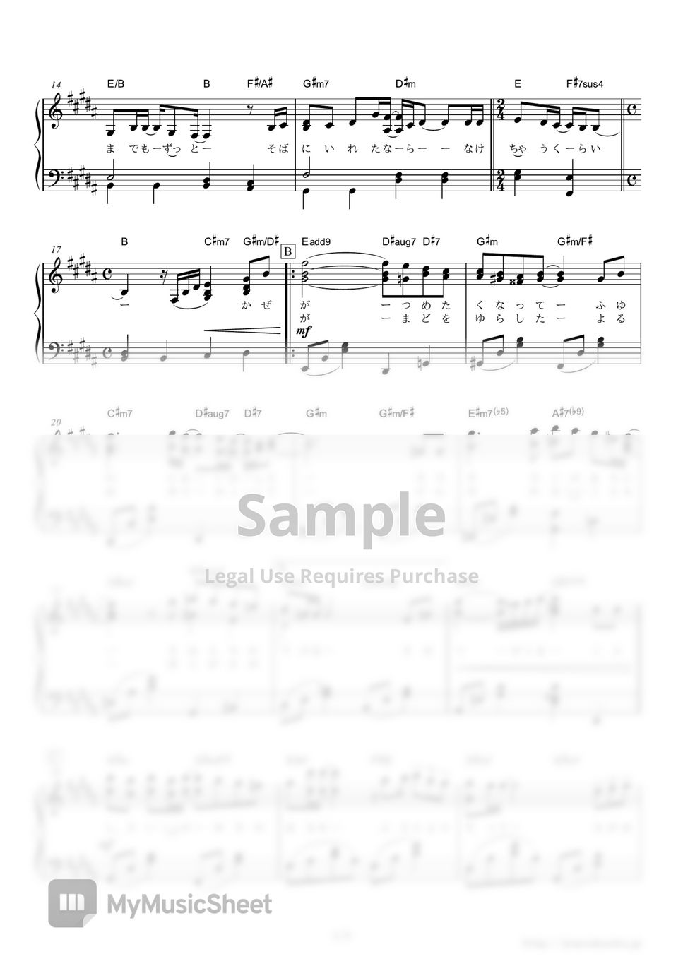 Mika Nakajima - Yuki no Hana 악보 by PianoBooks