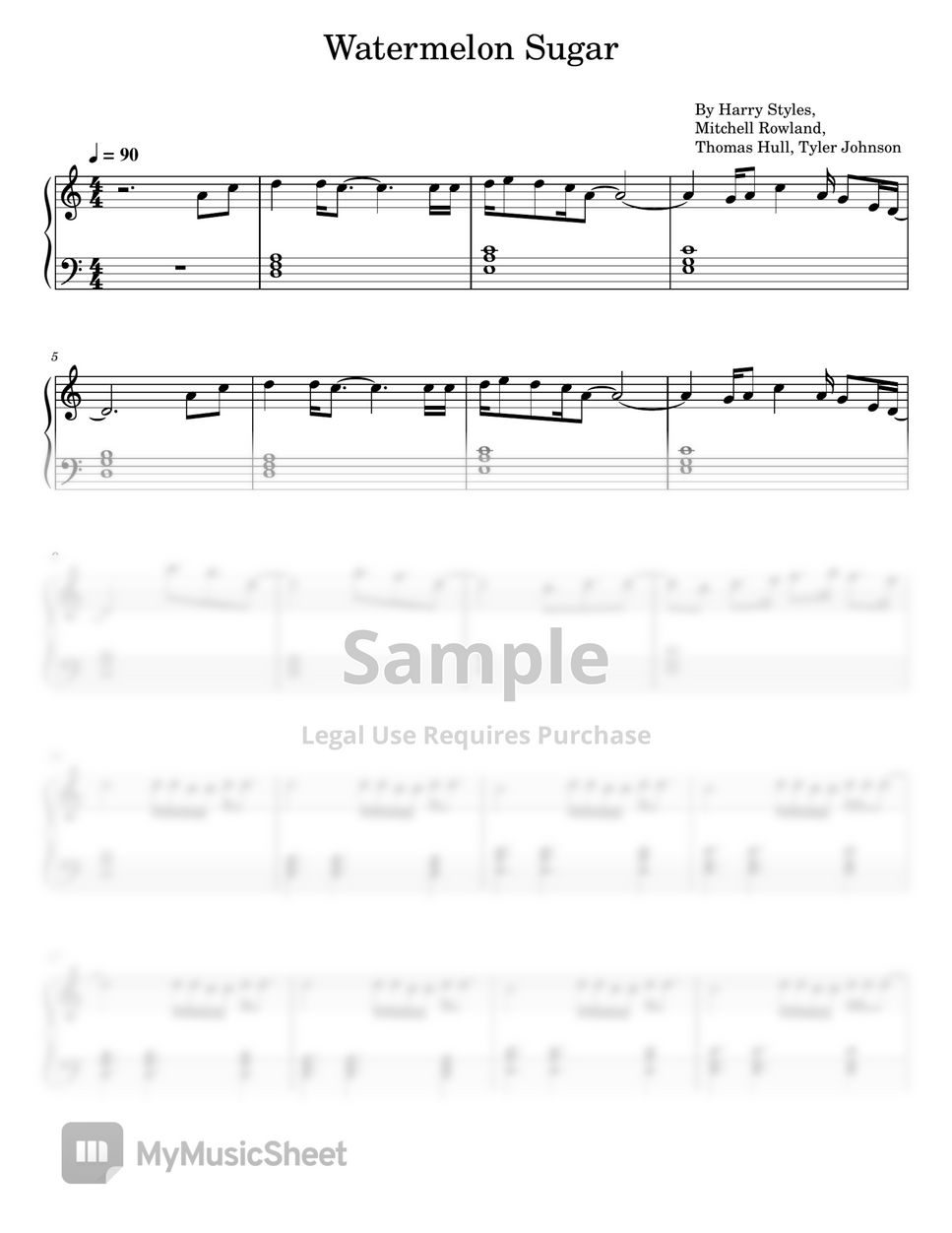 Harry Styles, Mitchell Rowland, Thomas Hull, Tyler Johnson - Watermelon ...