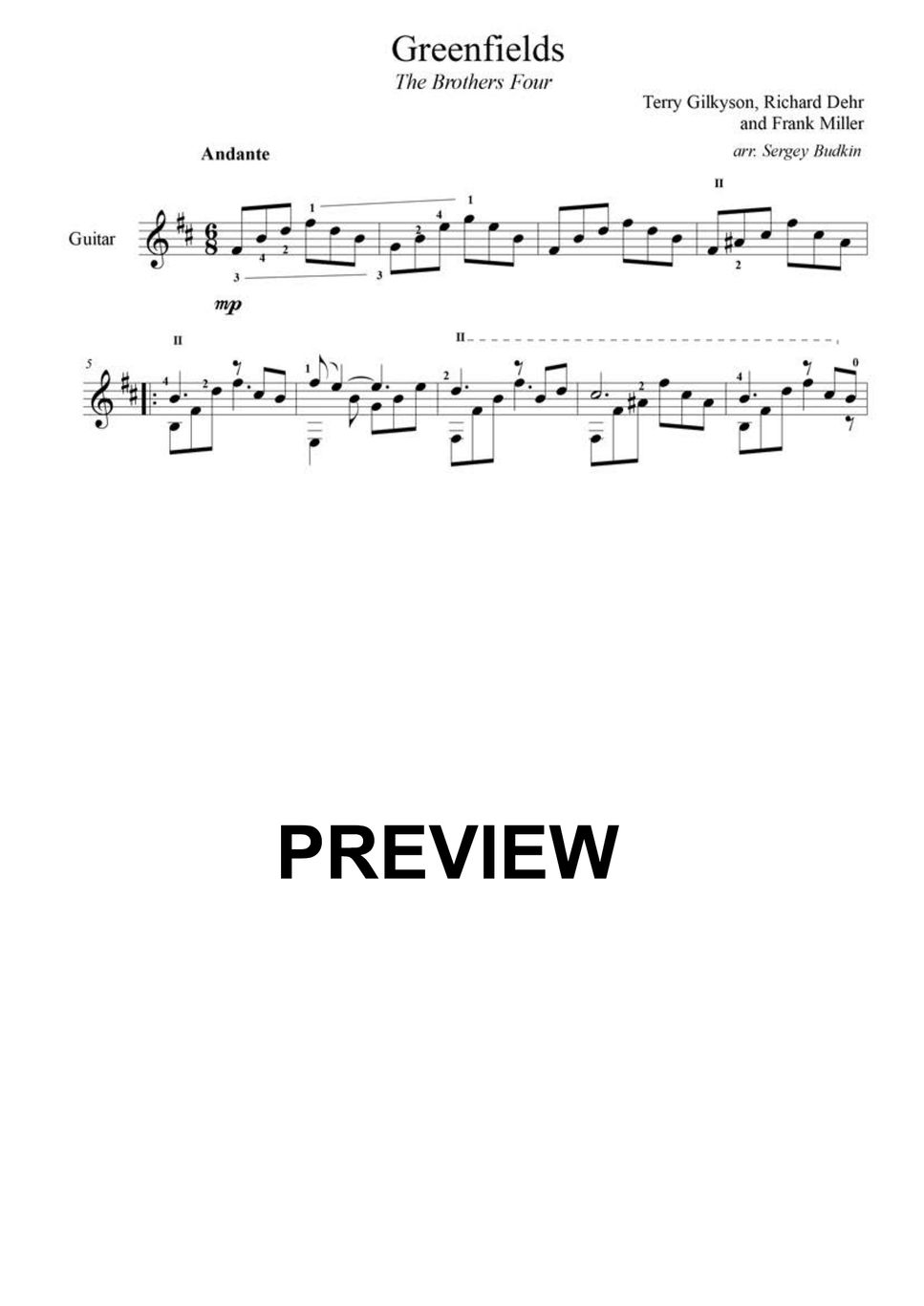 The Brothers Four - Greenfields Hoja by Buddy_King