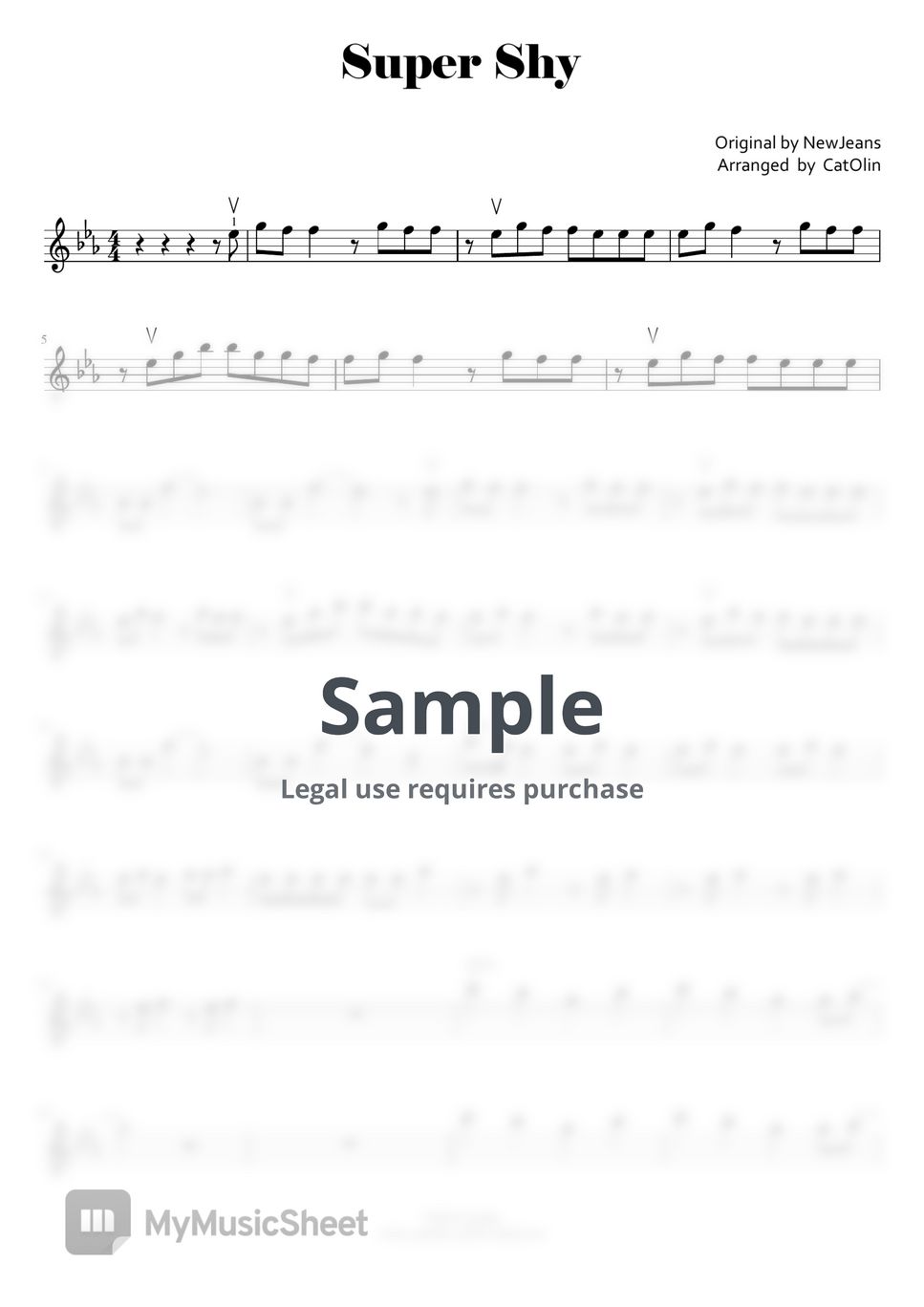 뉴진스 - Super Shy Sheet Music by 캣올린CatOlin