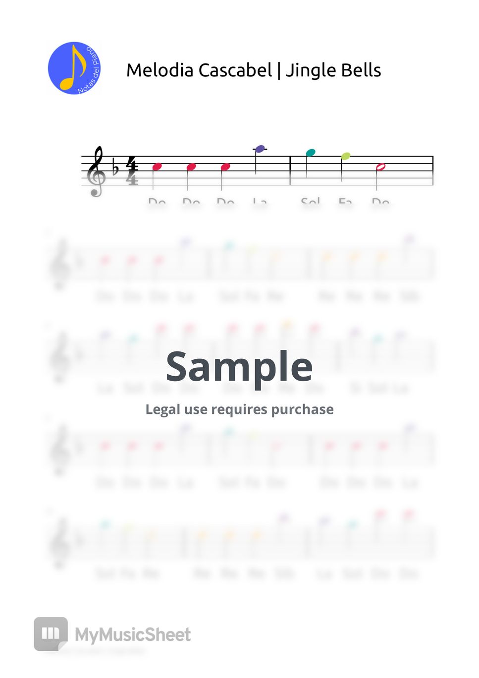 Cascabel (Jingle Bells) 악보 by Rosalinda Colella