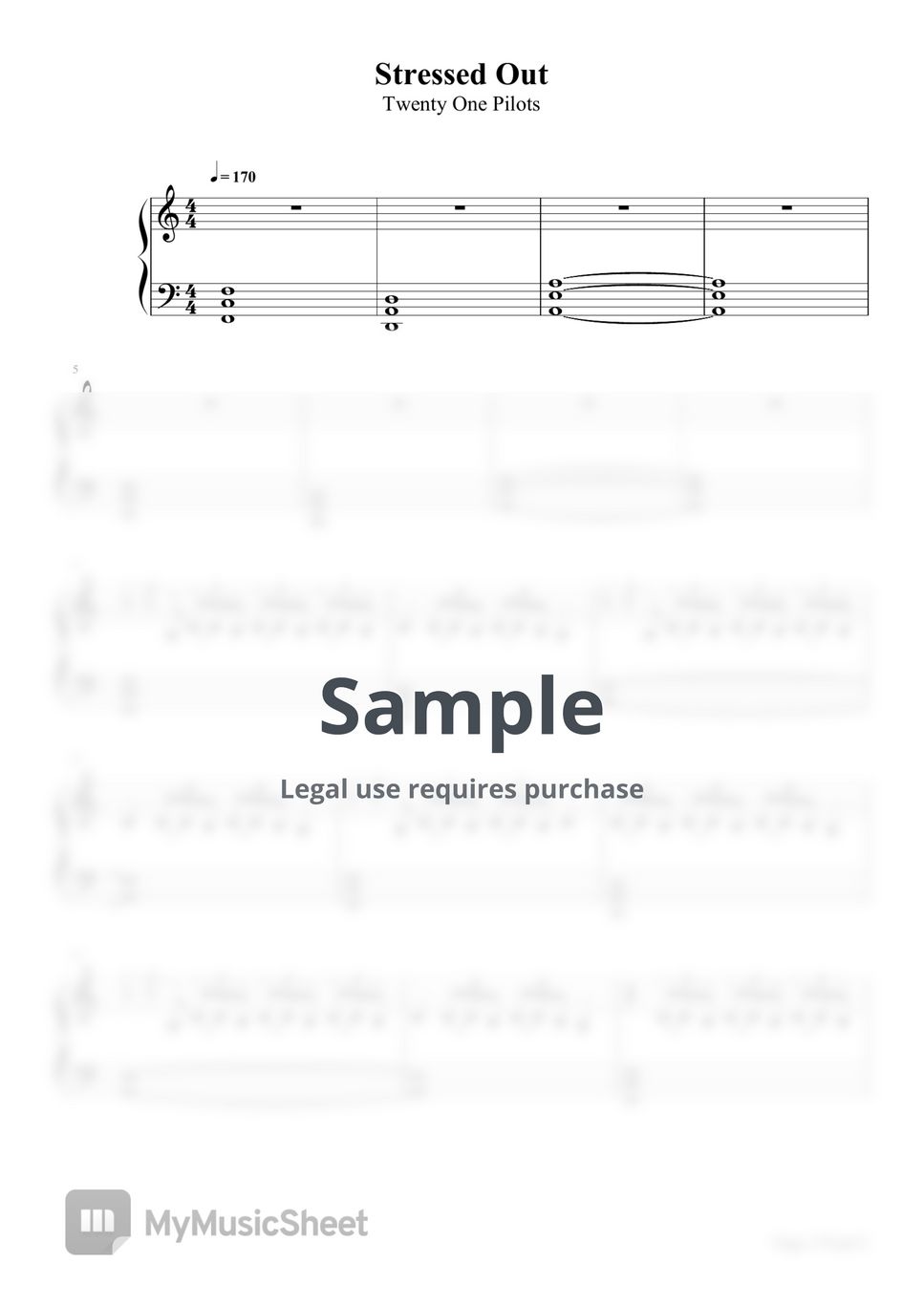Twenty One Pilots - Stressed Out (Twenty One Pilots) Sheets by Yilun