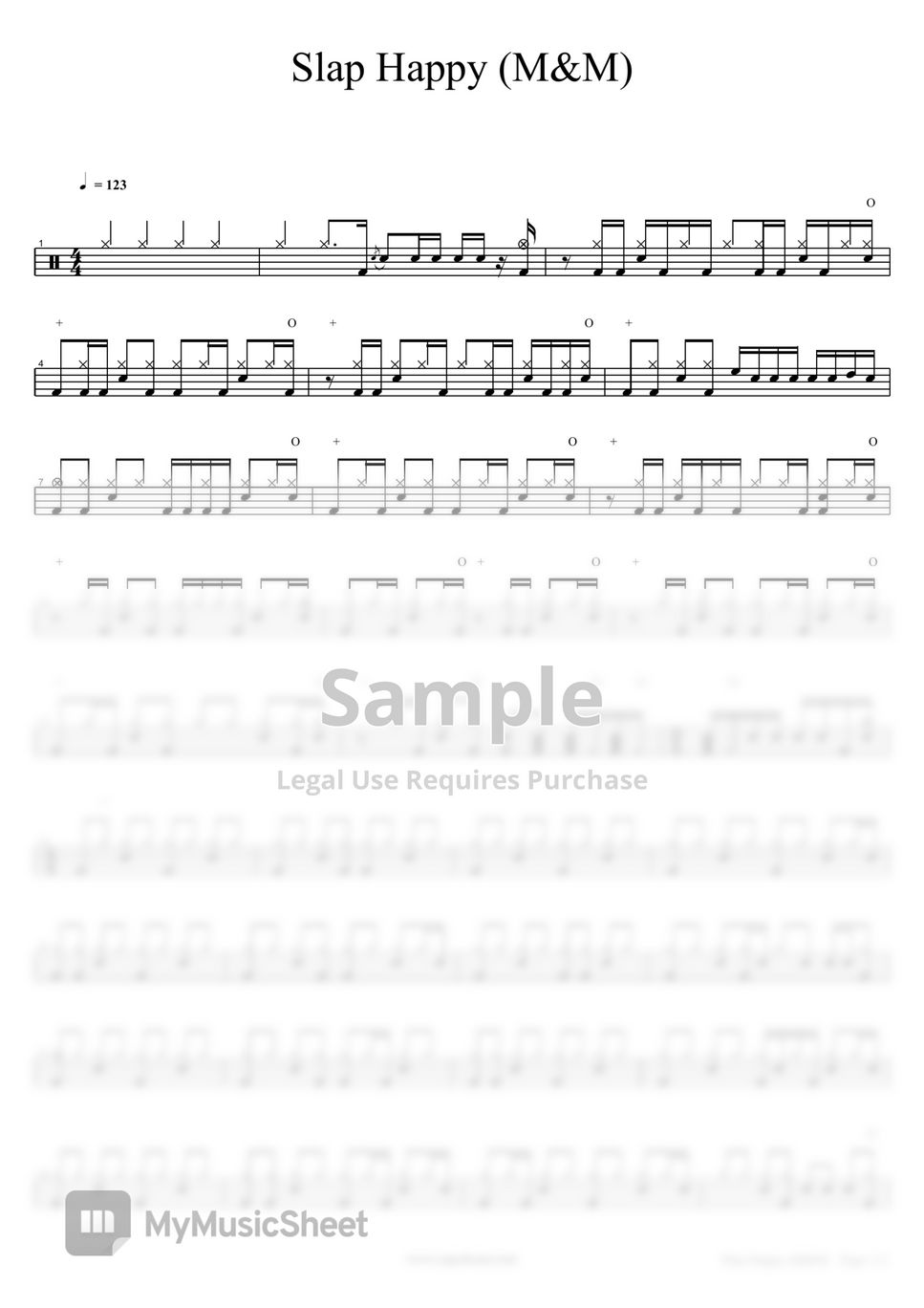 Slap Happy (M&M) - Slap Happy (M&M) 악보 by COPYDRUM