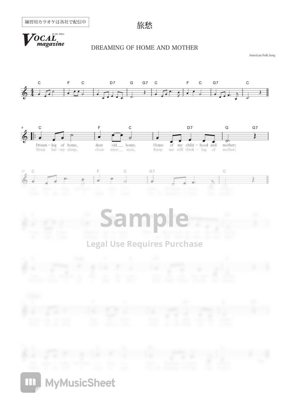 JOHN P ORDWAY - DREAMING OF HOME AND MOTHER (VOCAL MAGAZINE) Sheets by ...