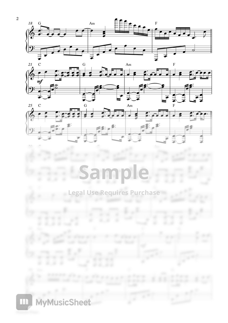 Maroon 5 ft. Cardi B - Girls Like You (Piano Sheet) Sheet Music by ...