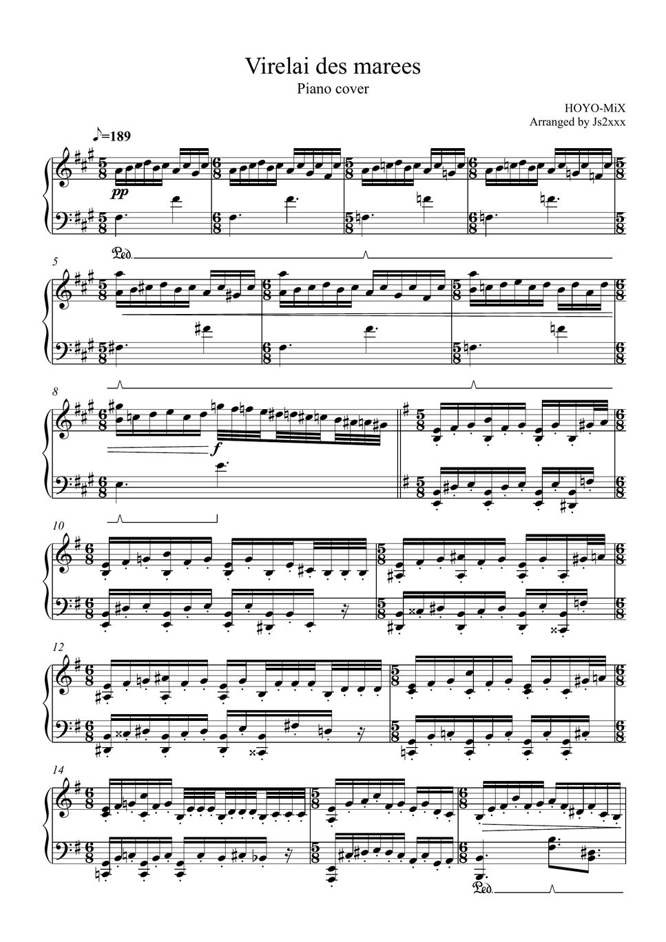 HOYO-MiX - 破浪之舞 Sheet Music by Js2xxx