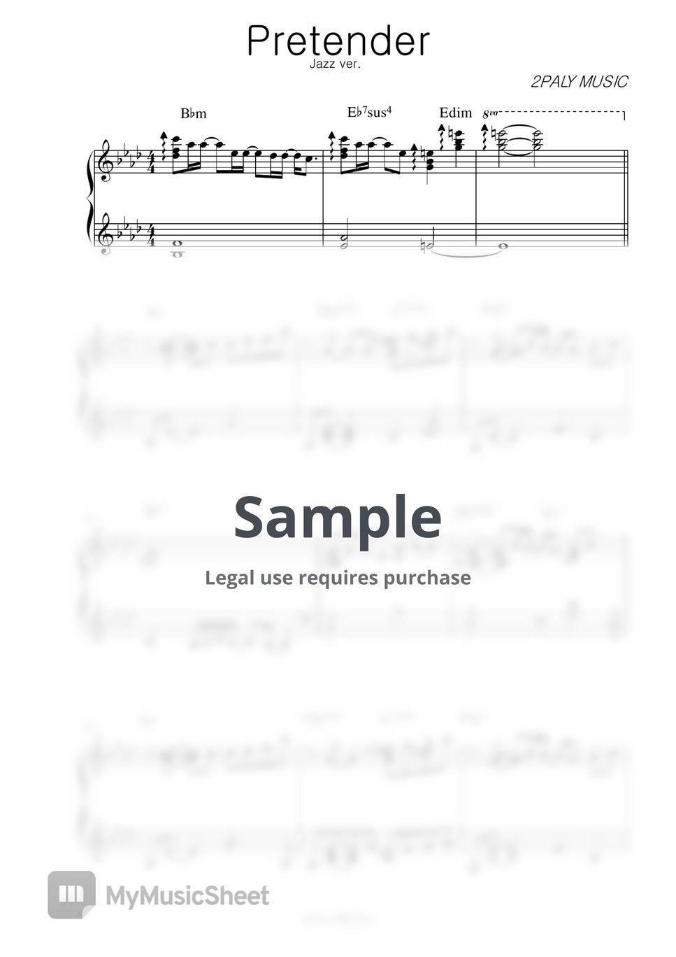 official髭男dism(히게단) - Pretender - official髭男dism(히게단) Sheets by 2playmusic