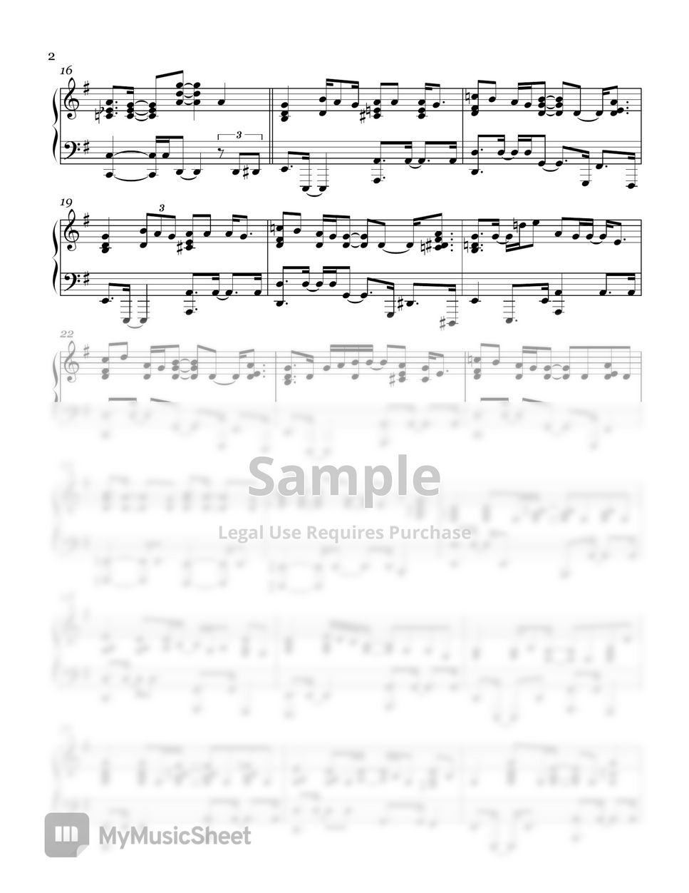 John Park - Thought Of You 楽譜 by Mark Piano