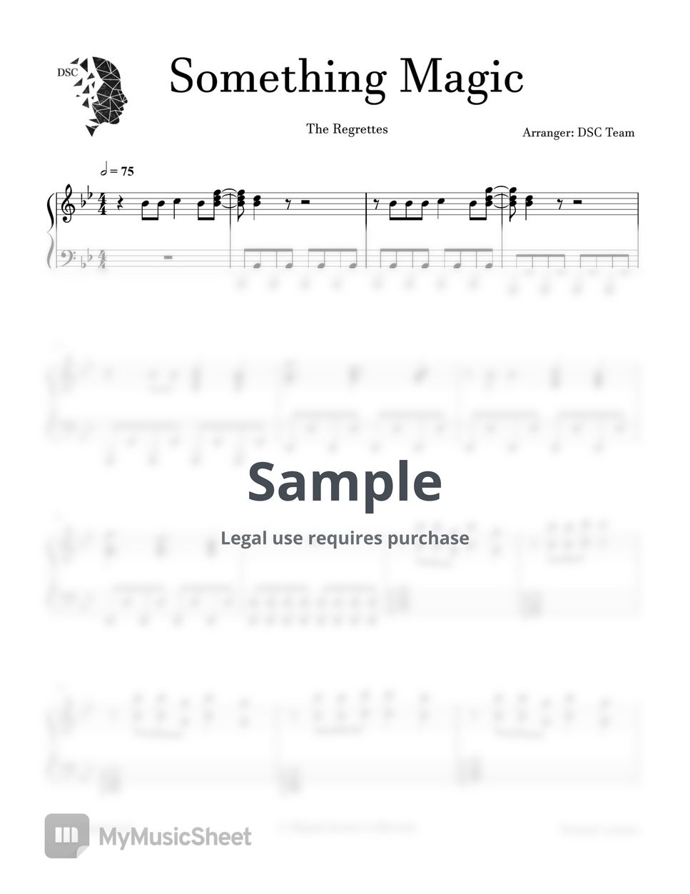 The Regrettes - Something Magic Sheet Music by Digital Scores Collection