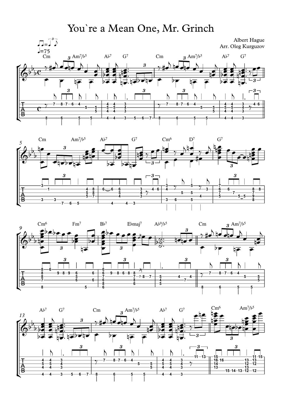 You`re a Mean One, Mr Grinch Sheet by Oleg Kurguzov