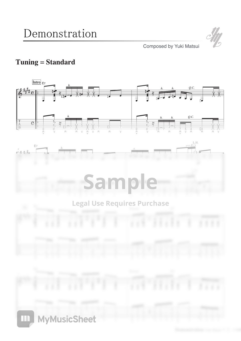 松井祐貴 (Yuki Matsui) - Demonstration Sheets