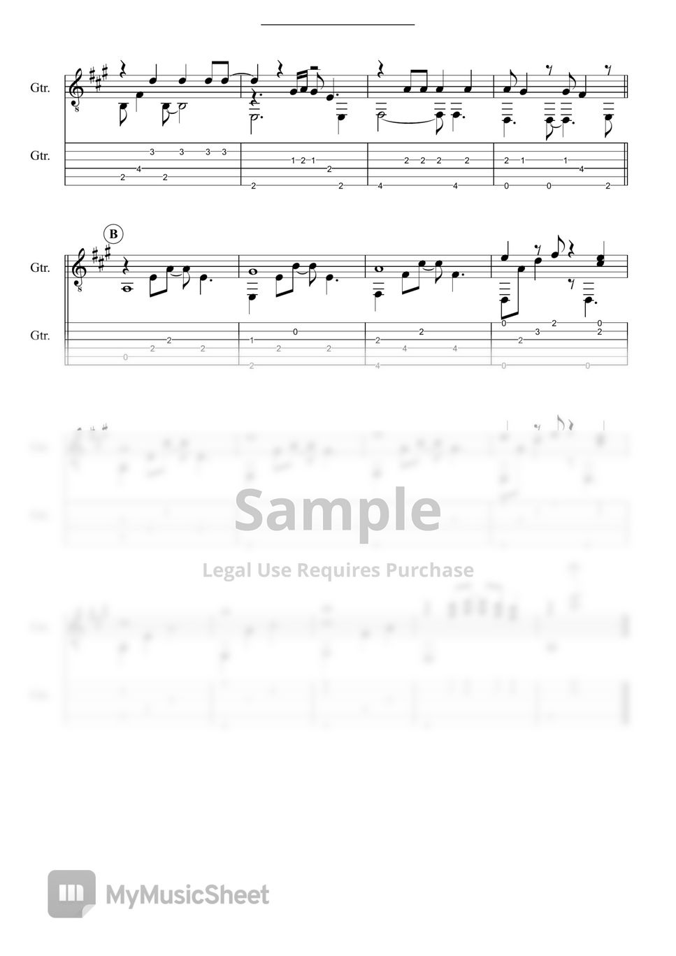 a-ha - Take on Me Tab + 1staff by 鷹城-Takajoe- a-ha - Take on Me Tab + 1staff by 鷹城-Takajoe-