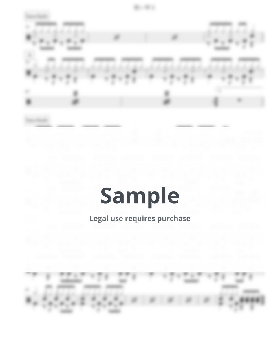 Superfly - 黒い雫 Sheets by Arkadia Drums