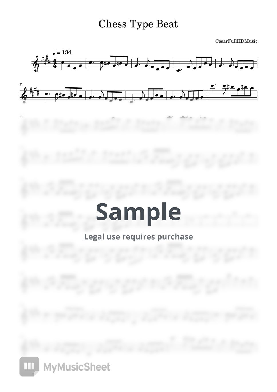 Jesús Mus1c - Chess Type Beat Sheets