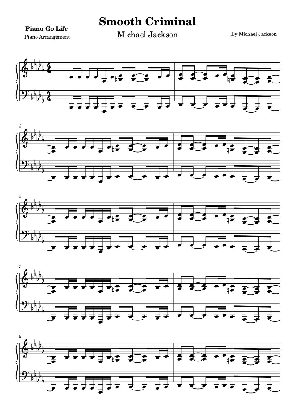 Michael Jackson - Smooth Criminal 楽譜 by Piano Go Life