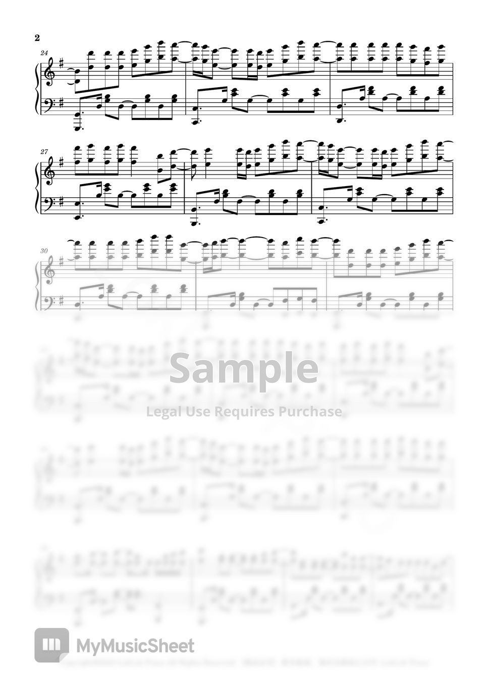 AGA - 孤雏 Sheet Music by LokLok Piano